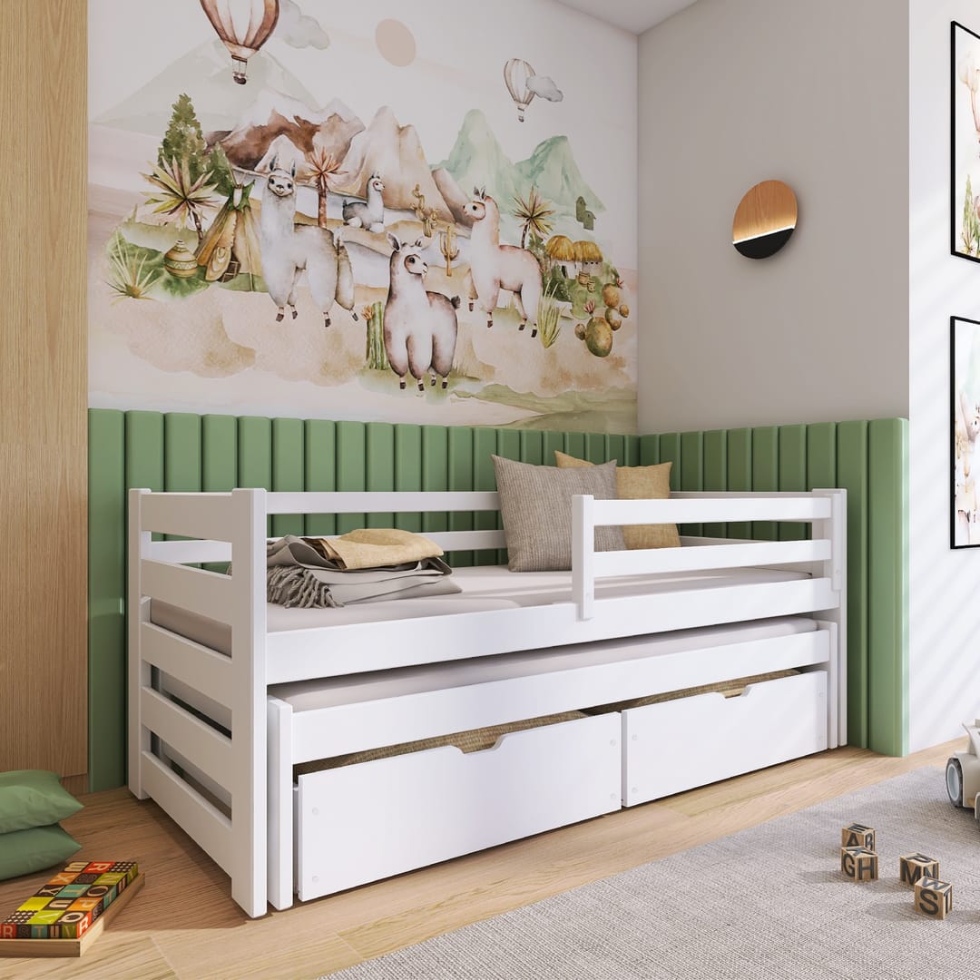 Kubus Double Bed with Trundle