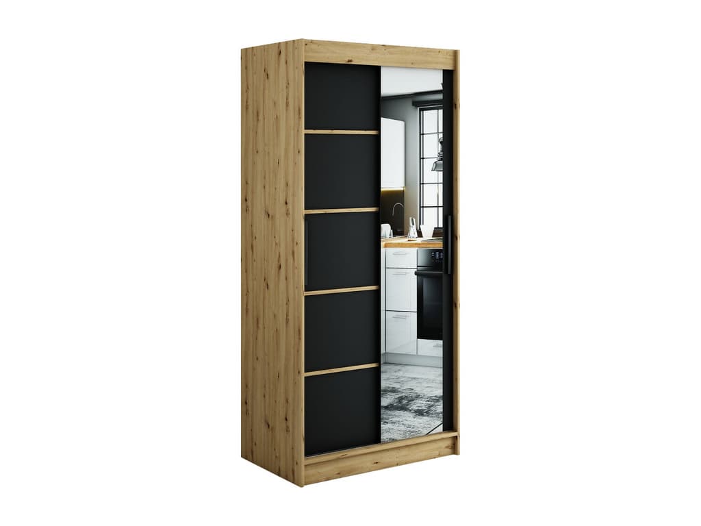 Leto V2 Sliding Door Wardrobe 100cm – Arthauss Furniture