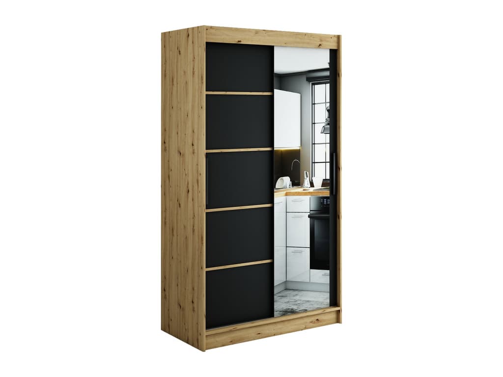 Leto V2 Sliding Door Wardrobe 120cm – Arthauss Furniture