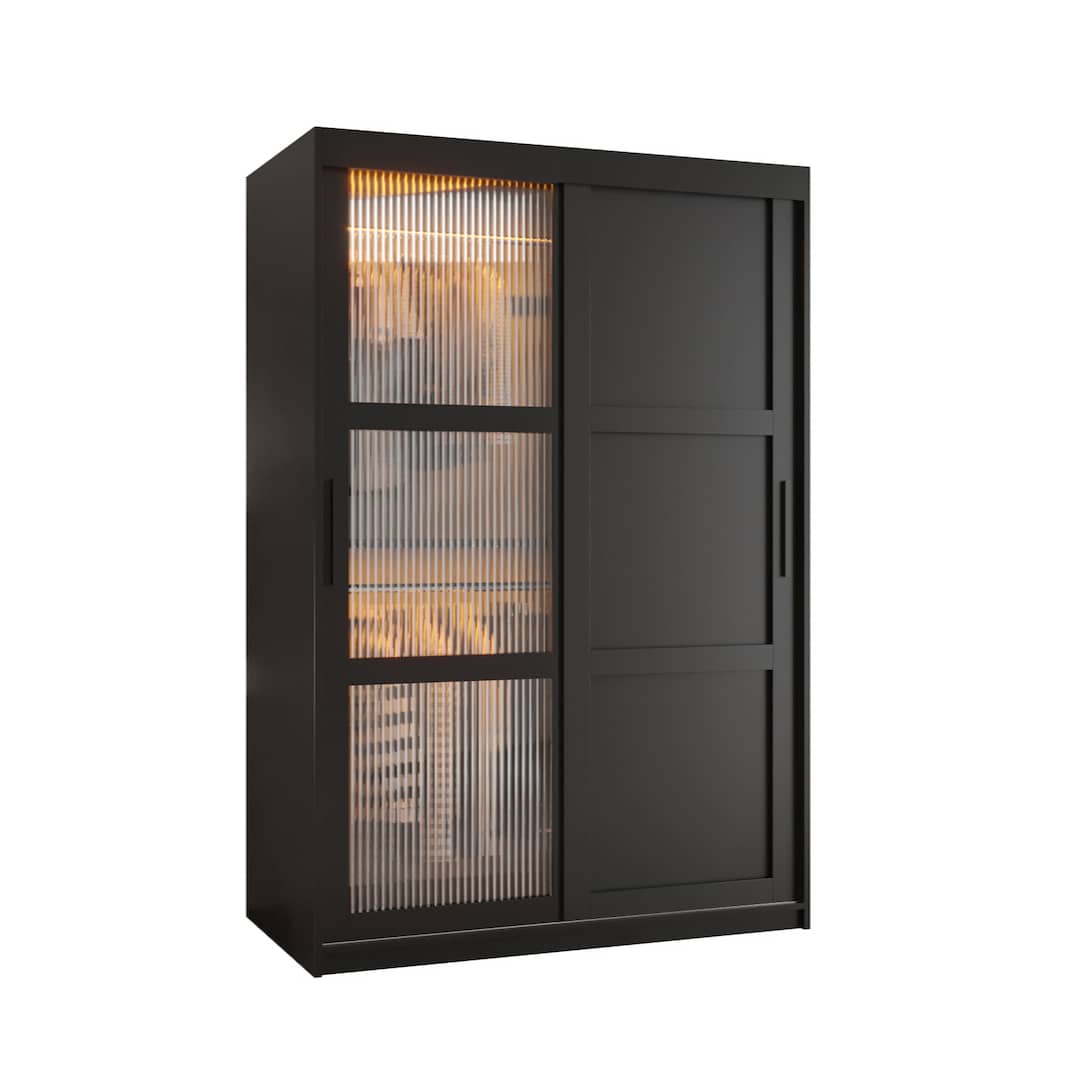 Flutes III Sliding Door Wardrobe 120cm – Arthauss Furniture