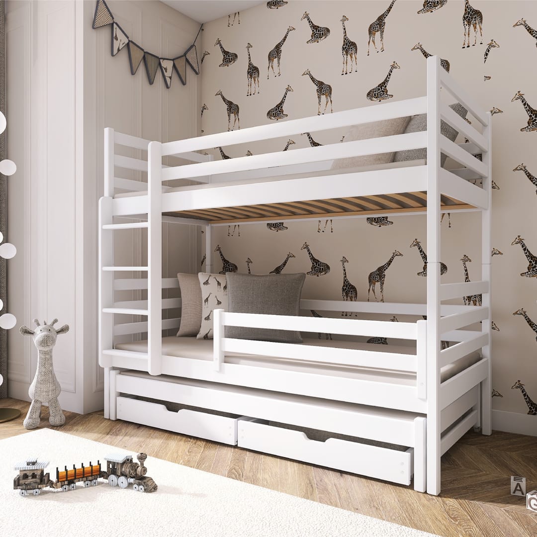 Luke Bunk Bed with Trundle and Storage – Arthauss Furniture