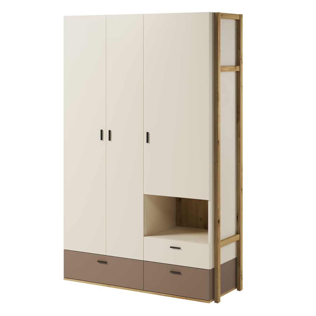 Lenny LY-01 Hinged Wardrobe 135cm – Arthauss Furniture