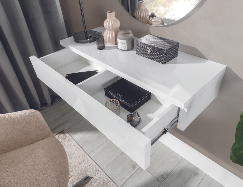 White dressing table 100cm wide store