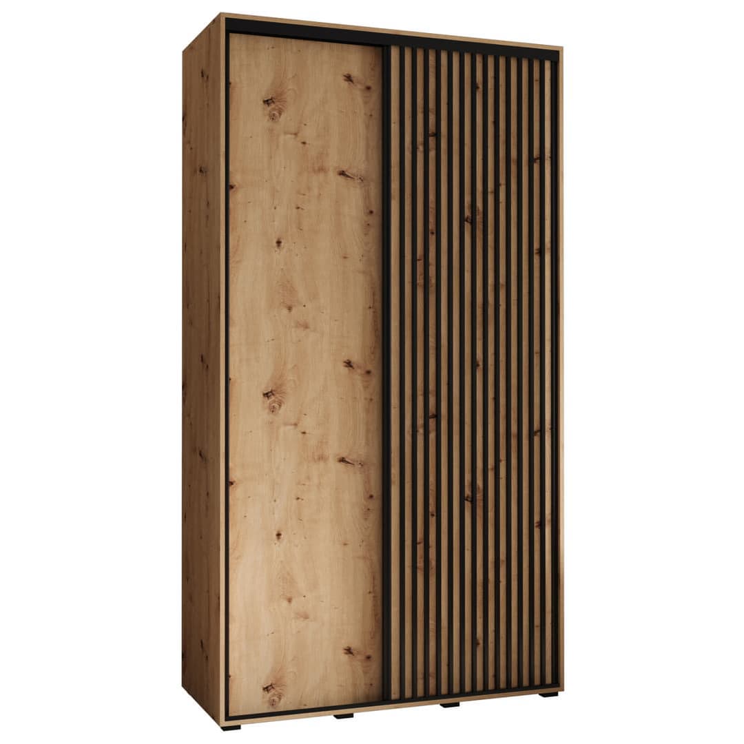 Sapporo I Sliding Door Wardrobe 130cm – Arthauss Furniture
