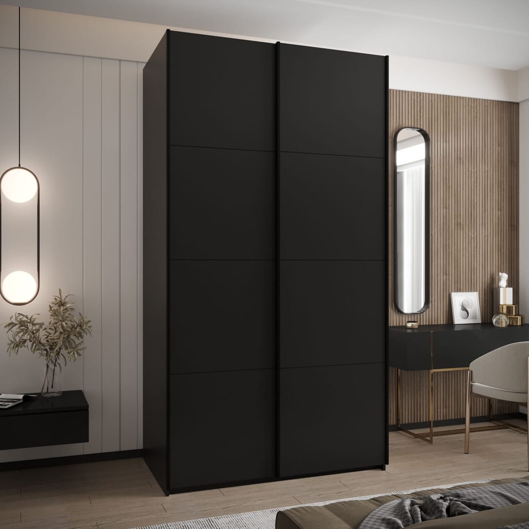 Trosa I Sliding Door Wardrobe 130cm – Arthauss Furniture