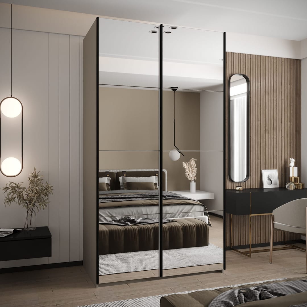 Trosa II Sliding Door Wardrobe 130cm – Arthauss Furniture