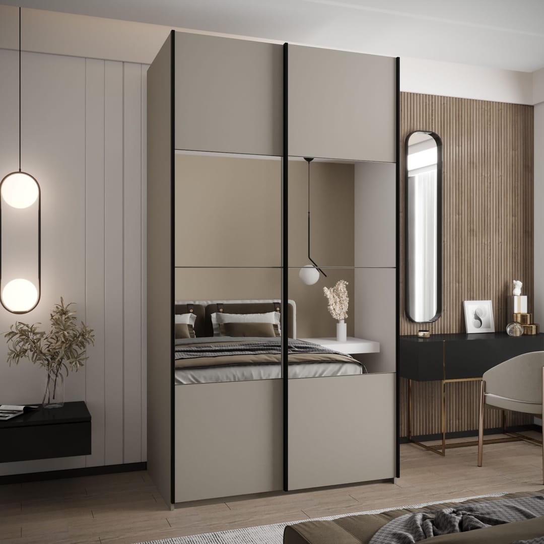 Trosa IV Sliding Door Wardrobe 130cm – Arthauss Furniture