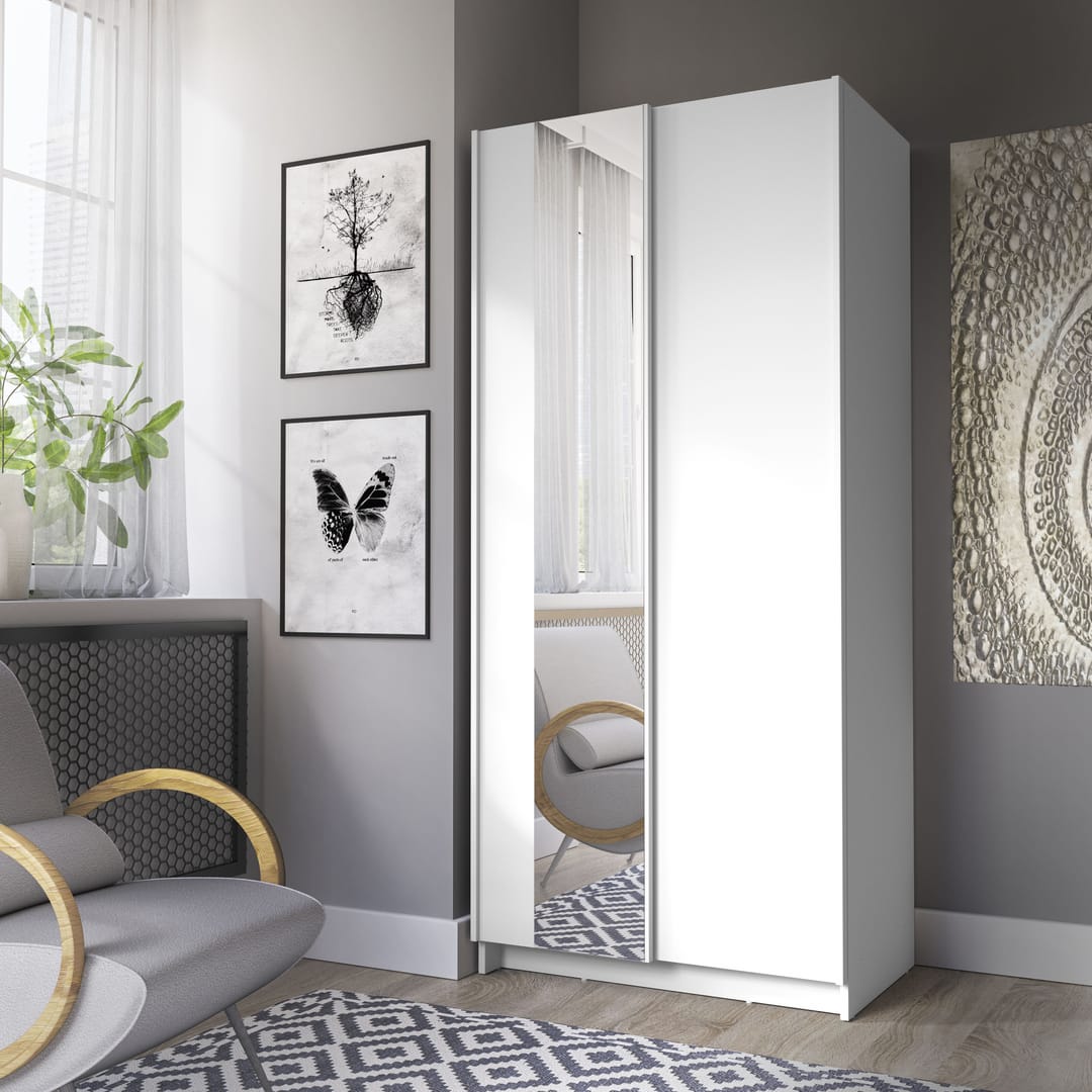 Sofia Sliding Door Wardrobe 80cm – Arthauss Furniture