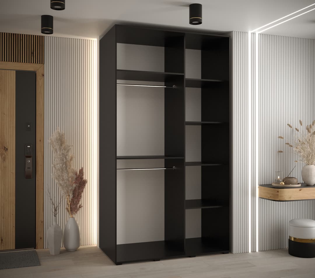 Cannes XIII Sliding Door Wardrobe 130cm – Arthauss Furniture